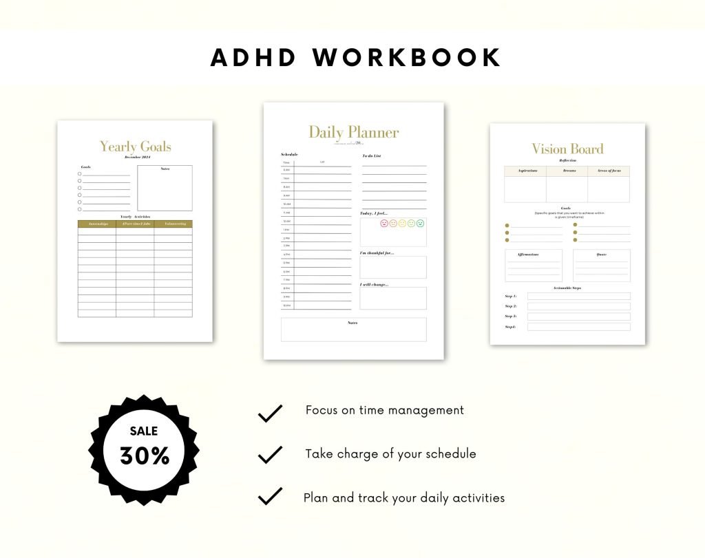 Ultimate ADHD Workbook | Mental Health | Neurodivergent | Personal ...