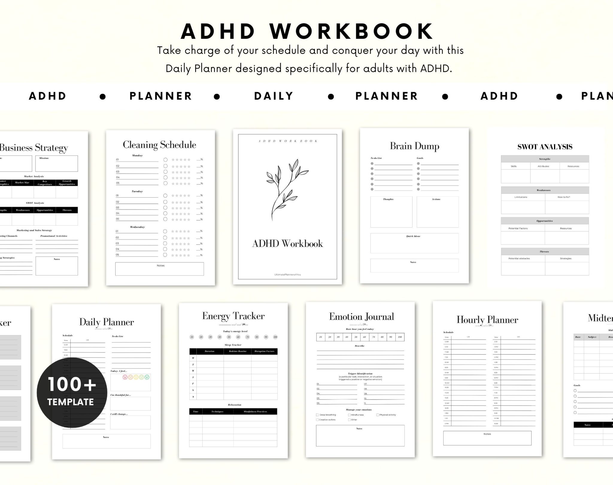 Ultimate ADHD Workbook (made by an ADHDer) | Printable ADHD Planner ...