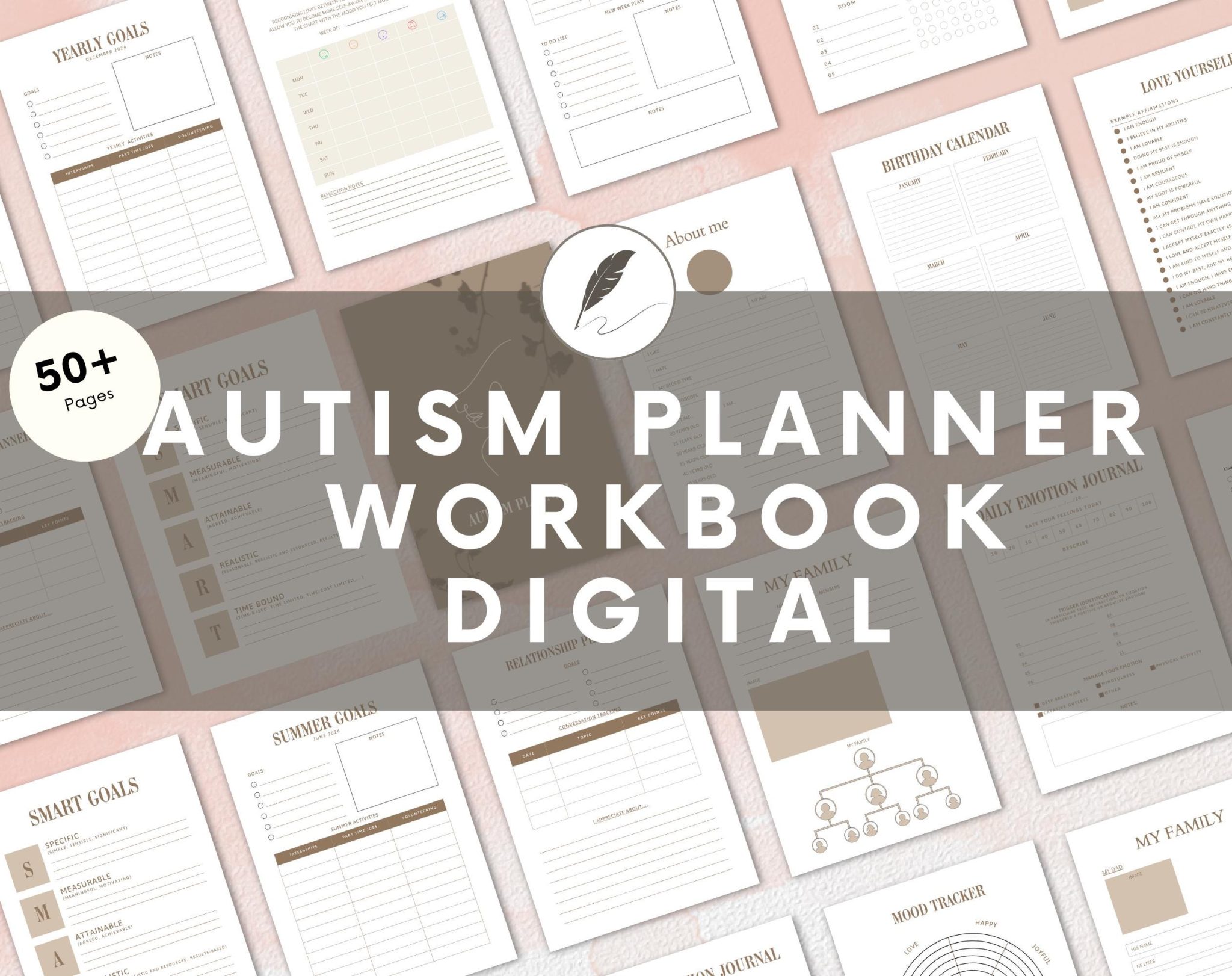 Autism Planner | Digital Autism Workbook | Autism therapy | Autism ...